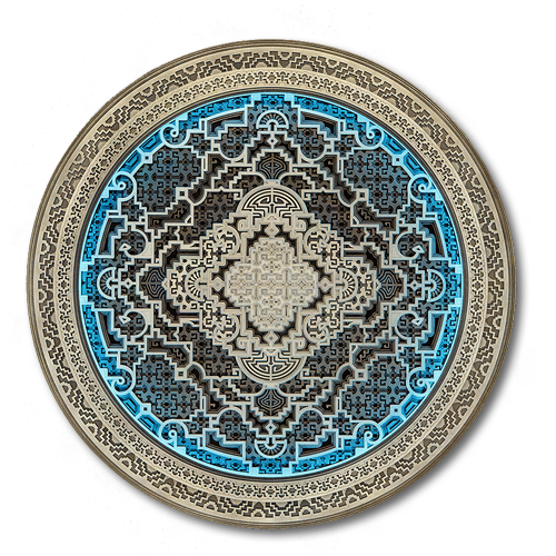 Wall Art Sacred Geometry Led Lamp "Entheogen 2.0", with Remote Control ...