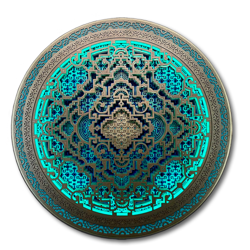 Wall Art Sacred Geometry Led Lamp "Entheogen", with Remote Control ...